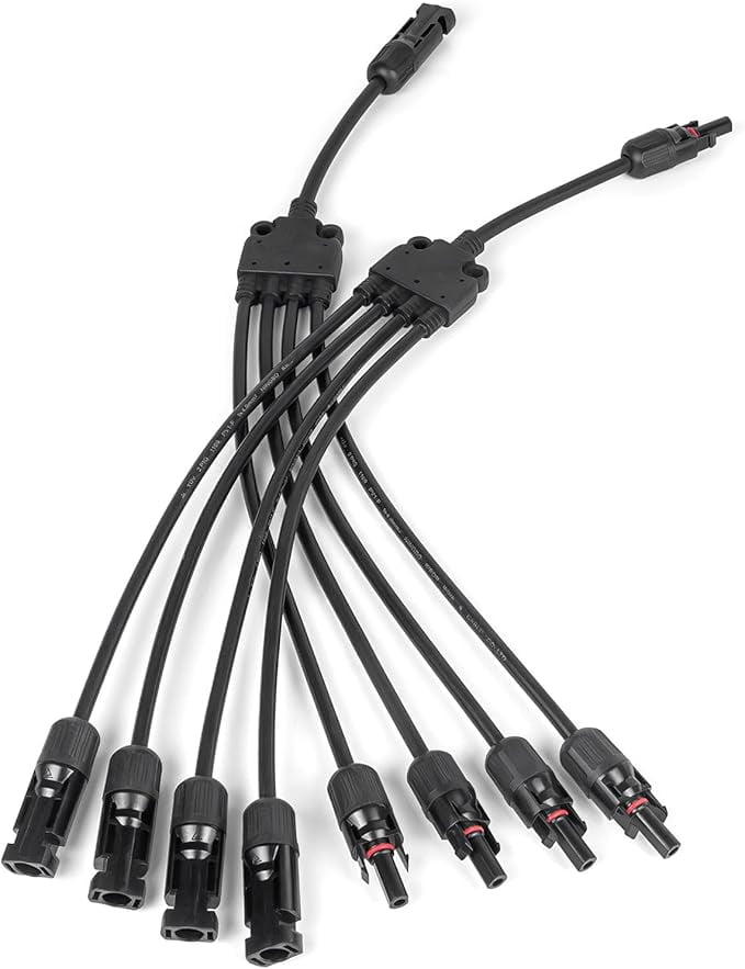 Solar Panel Connector 4 to 1 Solar Panel Splitter 4 Way 1000V Solar ...