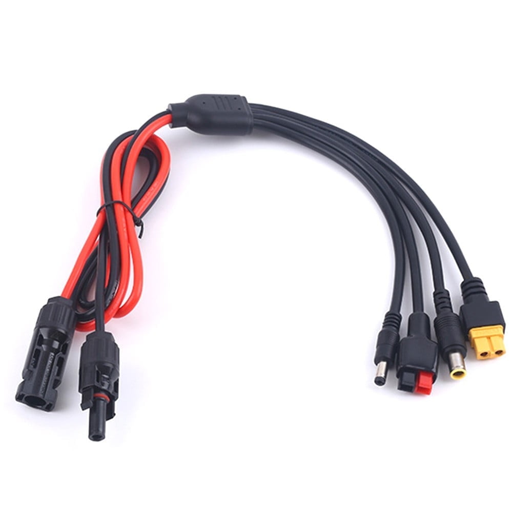 Solar Panel Connector Adapters 4-In-1 Solar Charging Cable for Xt60 ...