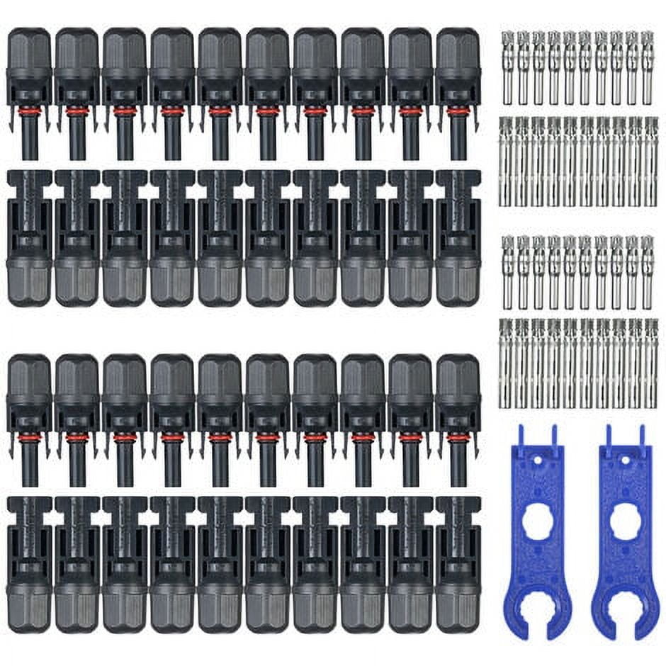 Solar Panel Connector And Fitting 20 Pairs Male/Female Solar Panel ...