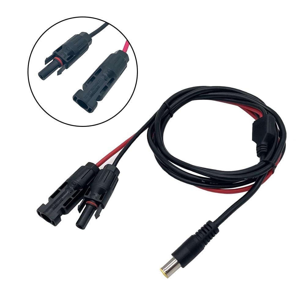Solar Panel Connector to DC 8MM Adapter Cable Compatible with Solar ...
