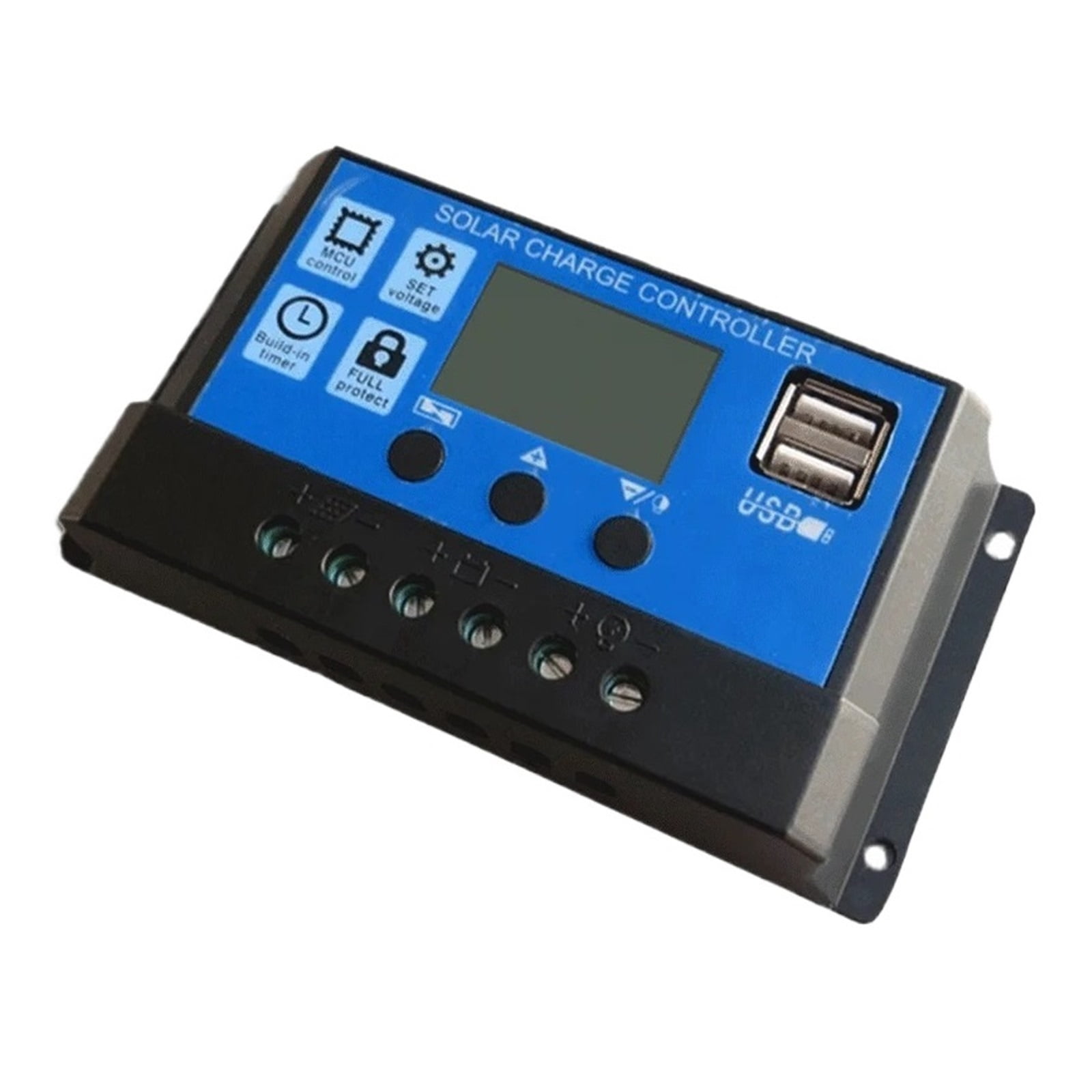 Solar Panel Controller Battery Charge Regulator 2USB 12V/24V Battery ...