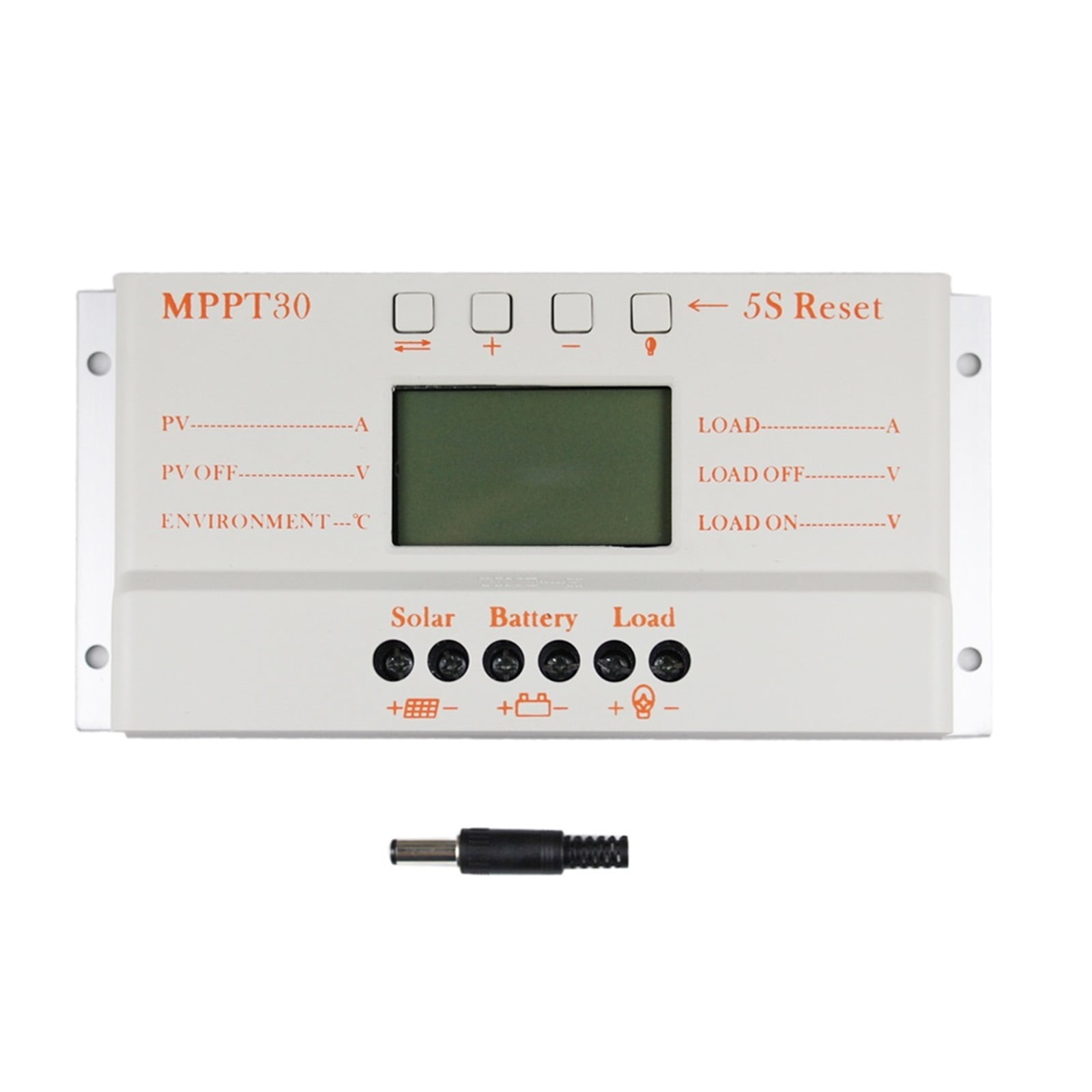Solar Panel Controller MPPT 30A LCD Display 12V 24V Solar Regulator With Load Light And Timer ...