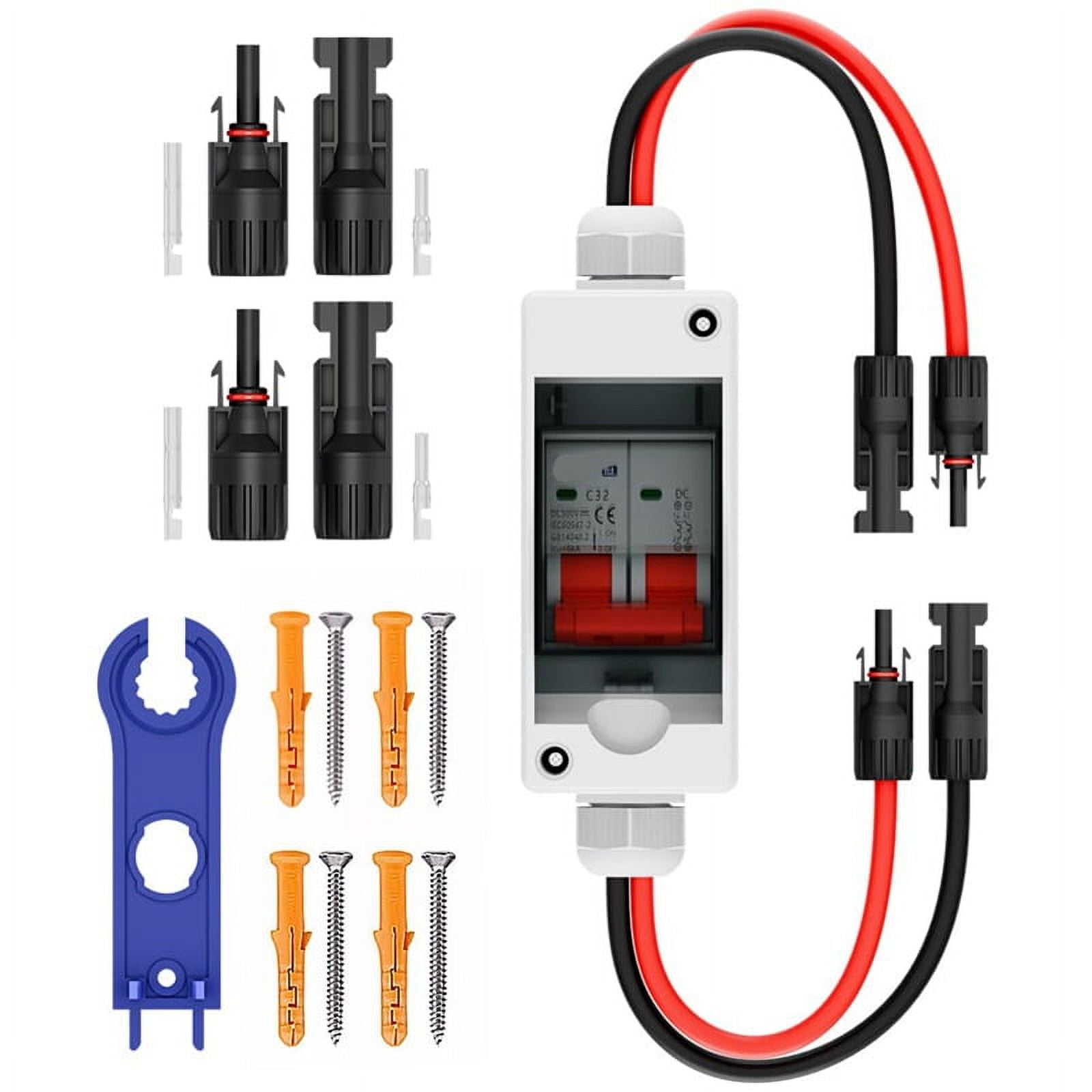 Solar Panel Disconnect Switch, CGELE32A DC 500V Breaker Box PV Switch ...