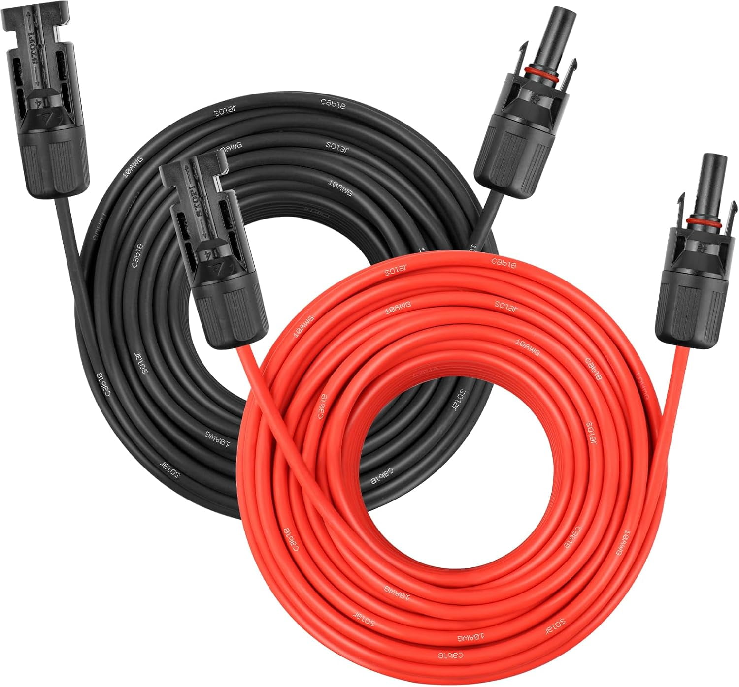 Solar Panel Extension - 10AWG 100FT Solar Wire Cord 10 Gauge PV Wire ...