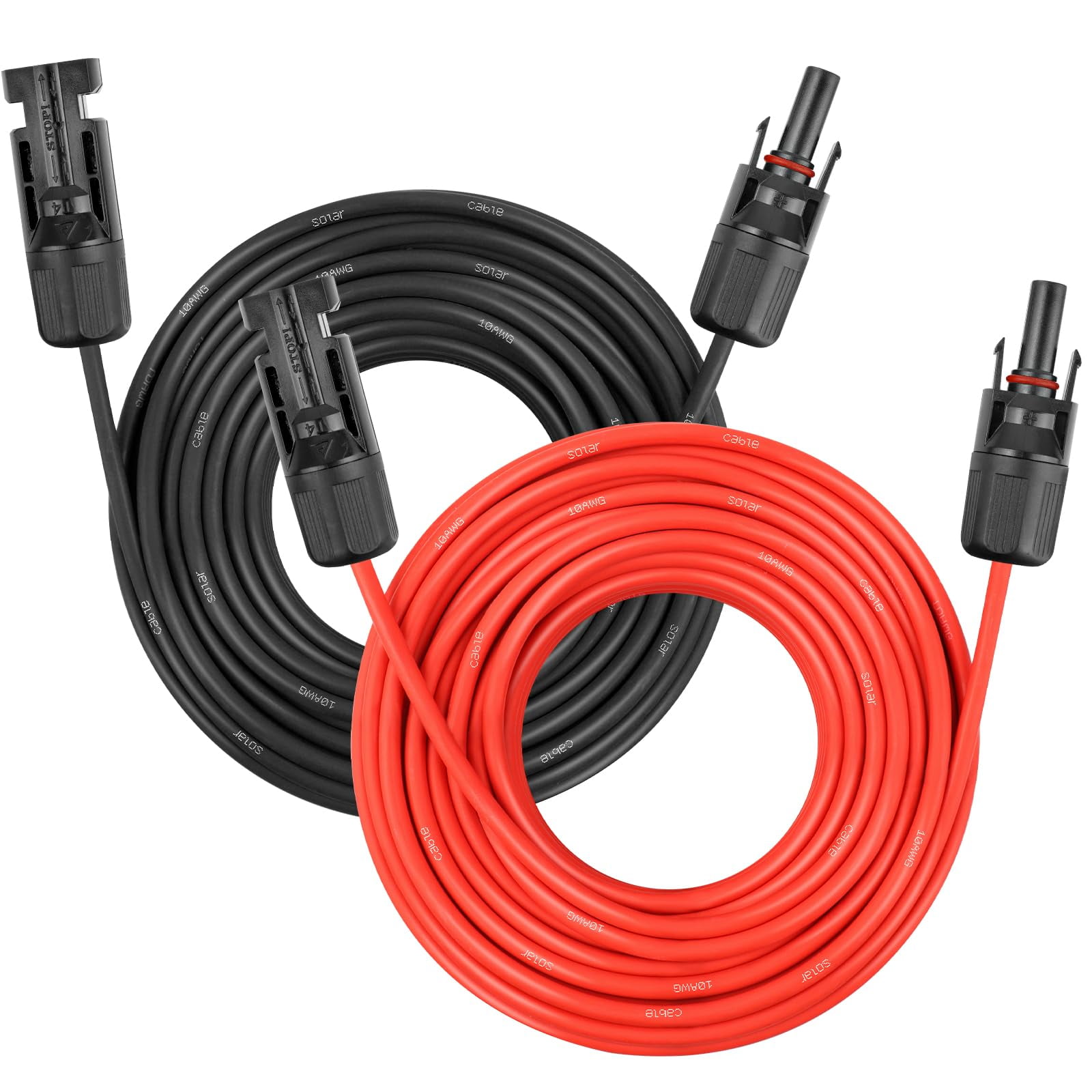 Solar Panel Extension Cable - 10AWG 75FT Solar Wire 10 Gauge PV Wire ...