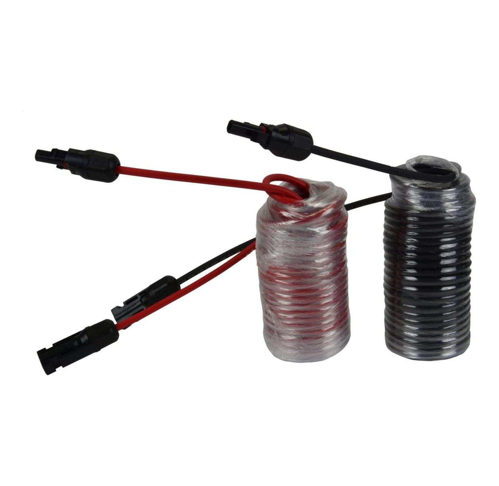 Solar Panel Extension Cable 25' Red + 25' Black 12 AWG/Gauge with M/F ...