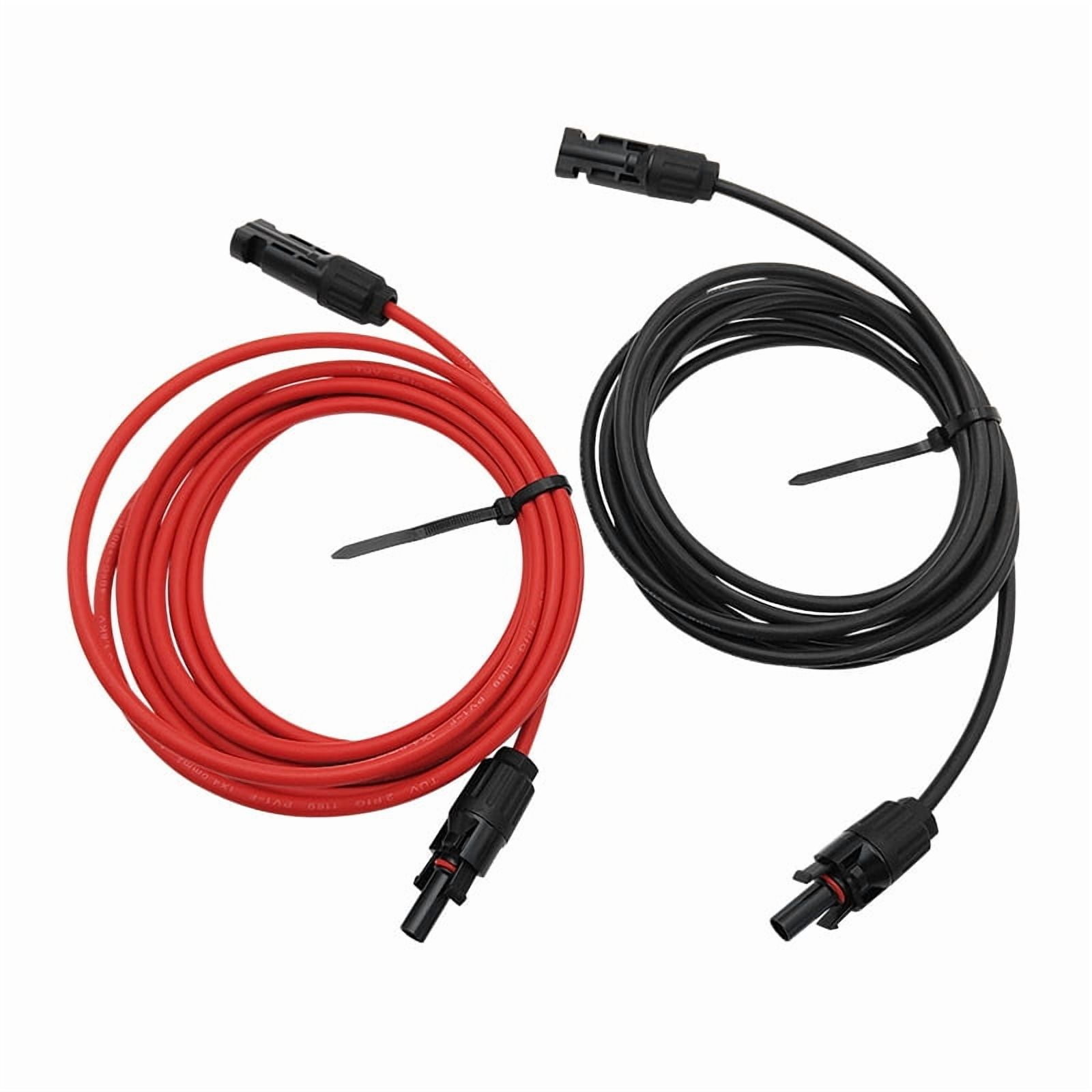 MYRIAD Solar Panel Extension Cable with MC4 Connectors, Red & Black ...