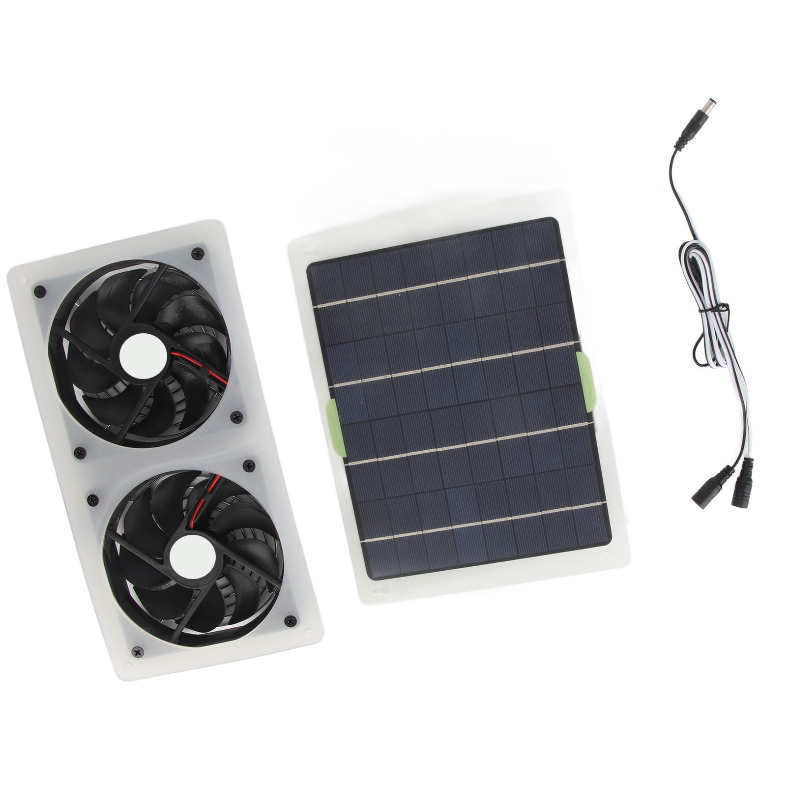 Solar Panel Fan Kit 100W 12V Waterproof Portable Dual Exhaust Fan Solar ...