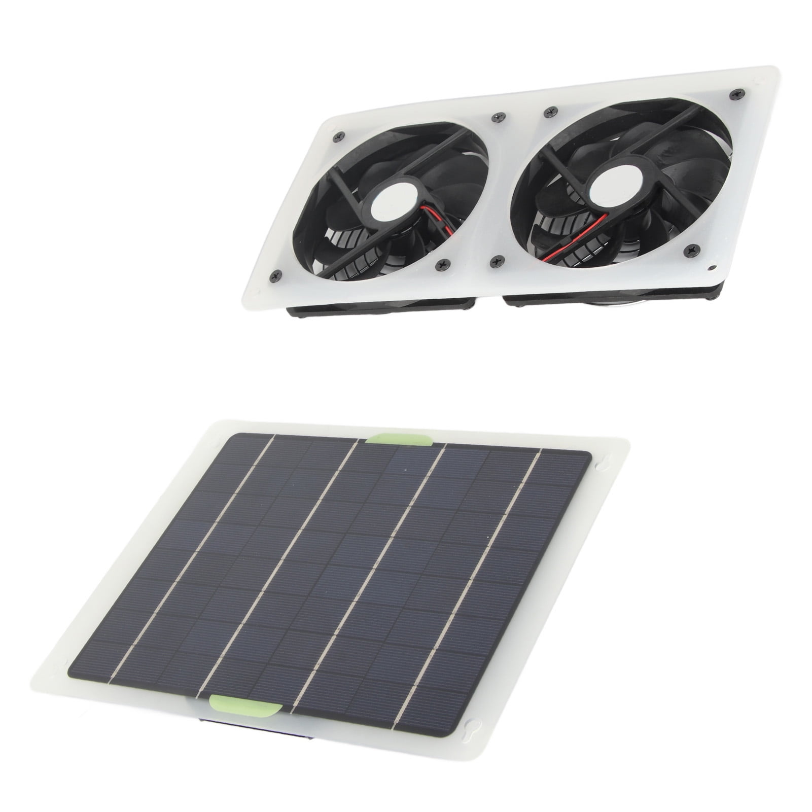 Solar Panel Fan Kit 100W 12V Waterproof Portable Dual Exhaust Fan Solar ...