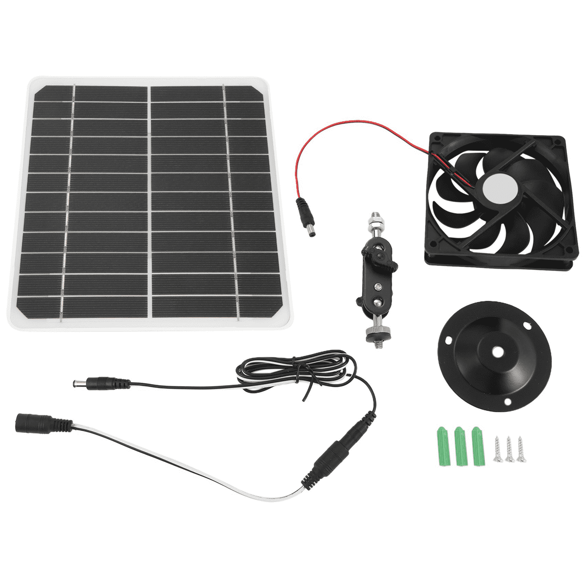 Solar Panel Fan Kit, 15W Solar Exhaust Fan Outdoor Waterproof, Portable ...