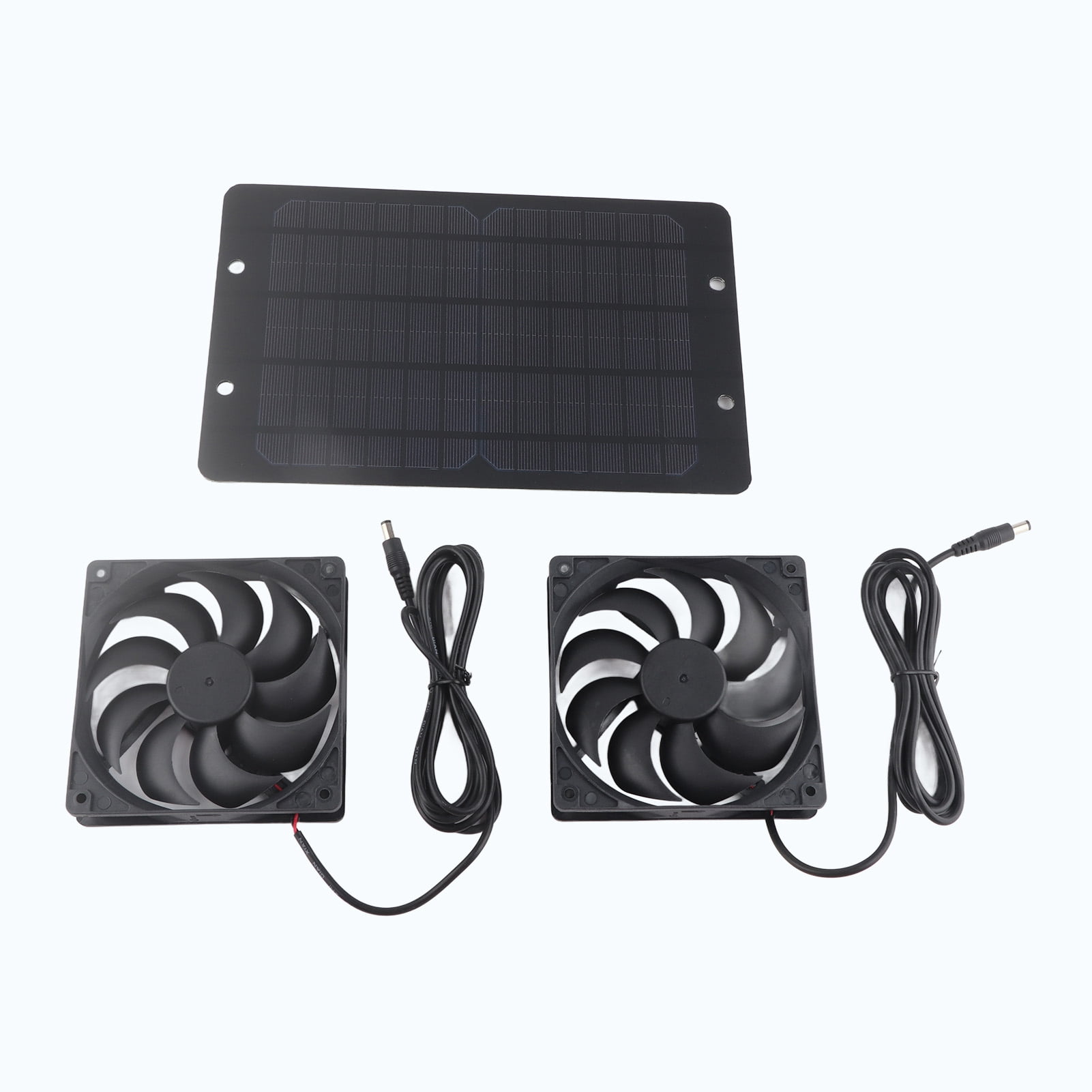 Solar Panel Fan Kit Dual Air Extractor Outdoor Ventilation Equipment ...