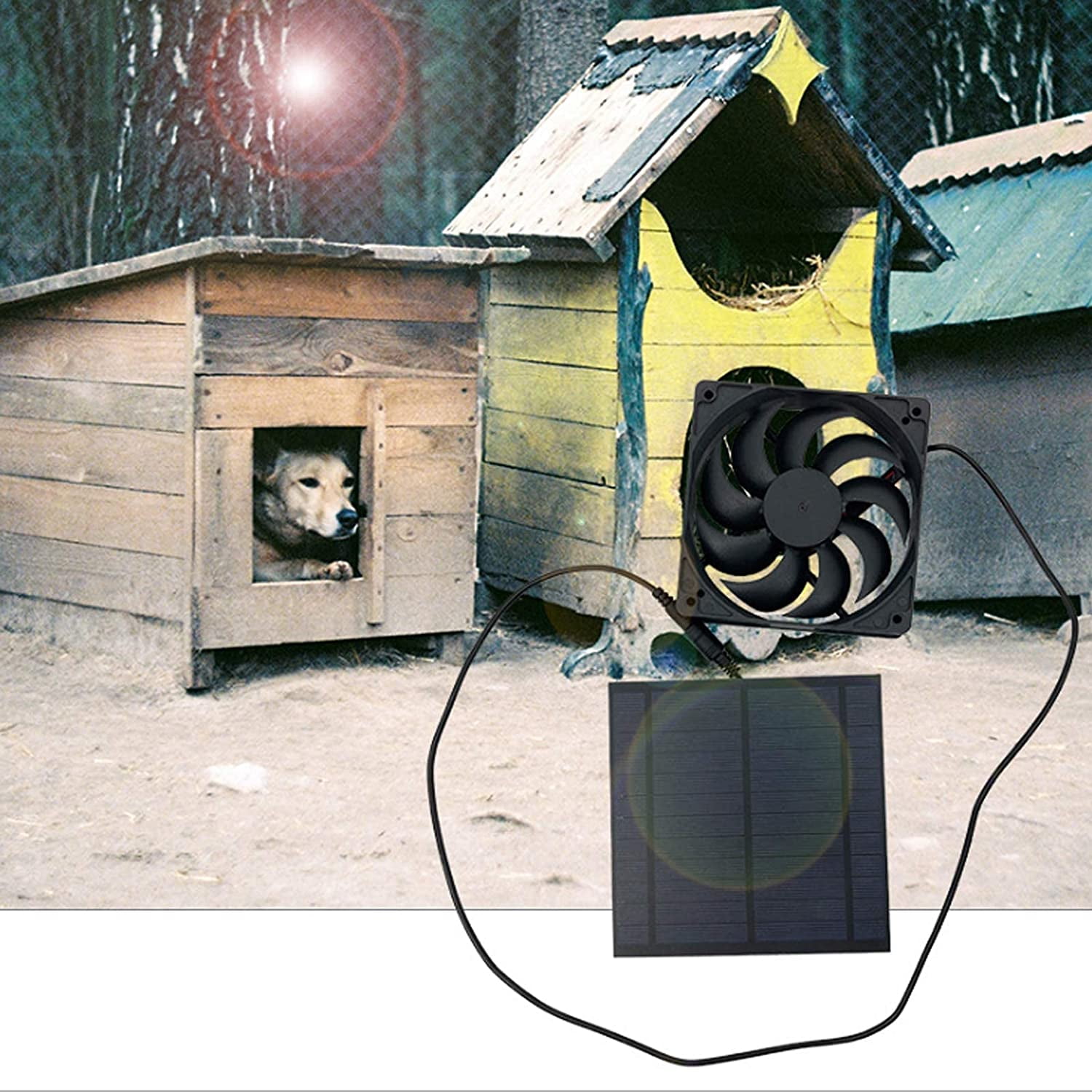 Solar Panel Kit With Ventilation And Cooling Exhaust Fan For ...