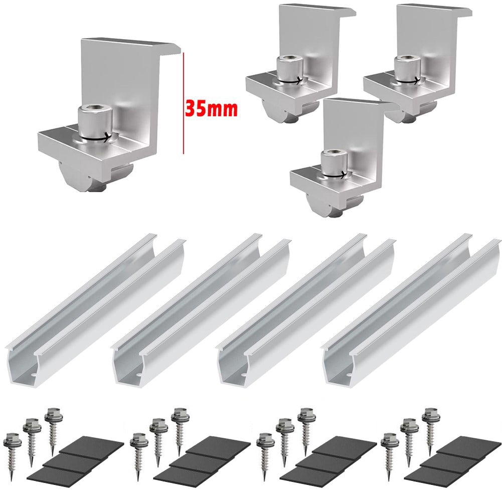 Solar Panel Module Aluminum Bracket Rail Fastening rail Trapezoidal ...