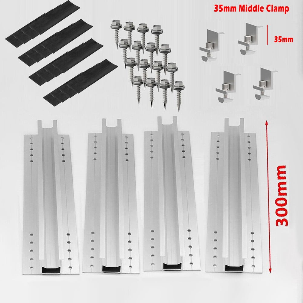 Solar Panel Module Aluminum Bracket Rail Trapezoidal Sheet 30cm ...
