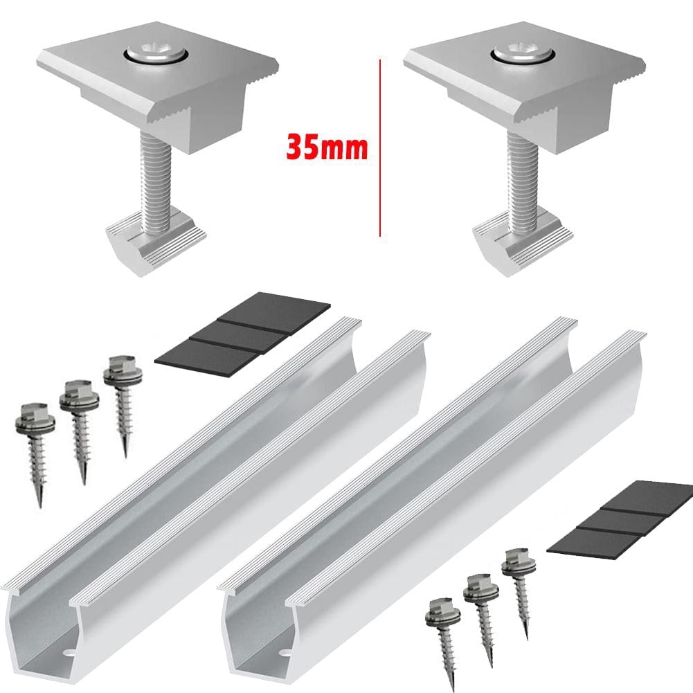 Solar Panel Mount Bracket Rail Clamps Fastening Module Mounting PV ...
