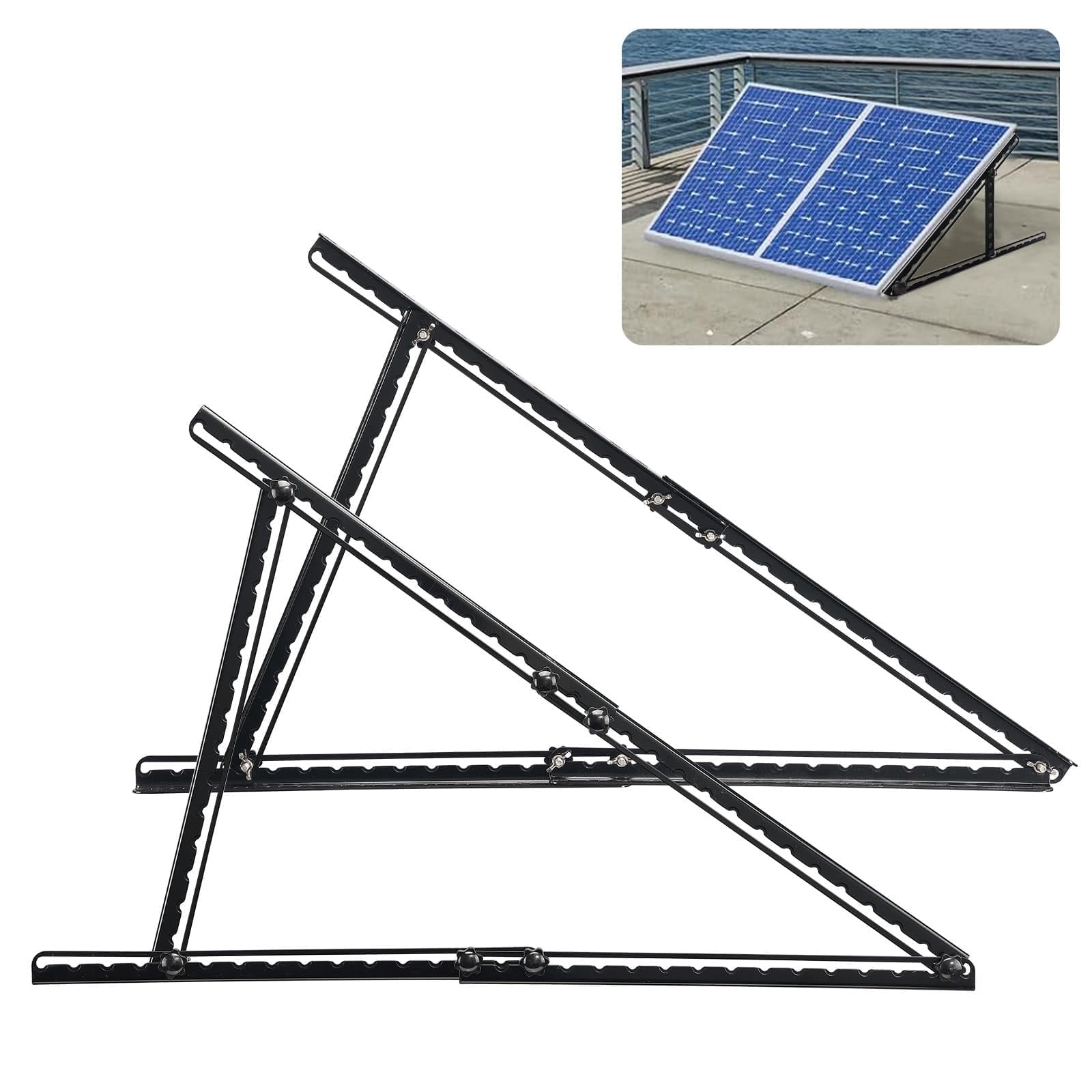 AEASKIEY Solar Panel Mount, 32" Adjustable Stand with Foldable Tilt ...