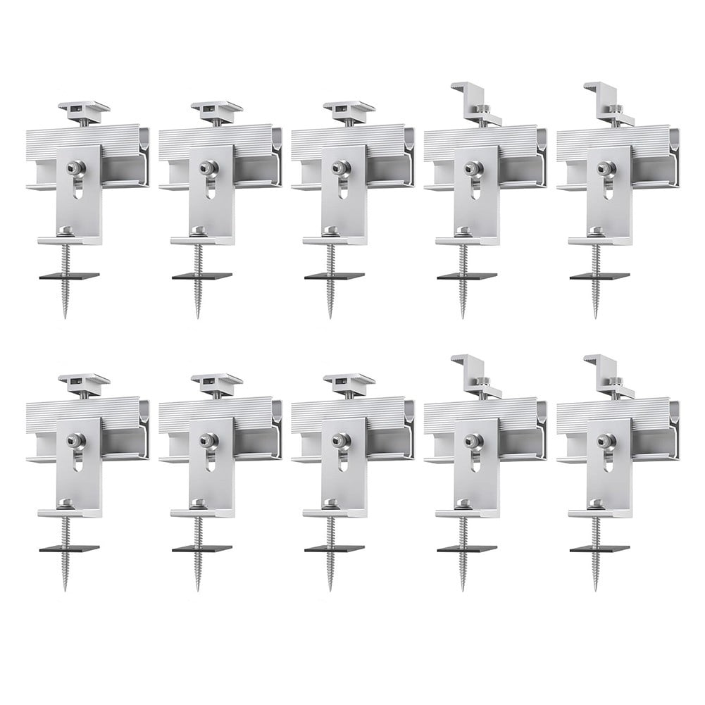 Solar Panel Mount Kit 10 Pack Aluminium Solar Panel Holder for Flat ...