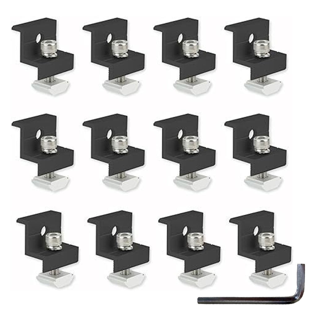 Solar Panel Mounting Bracket Kit Adjustable Clamp for 30-35mm Pv ...