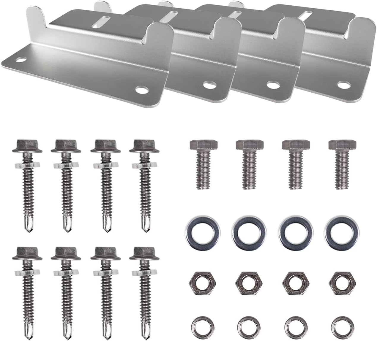 Solar Panel Mounting Brackets with Nuts and Set of 4 Units, Supporting ...