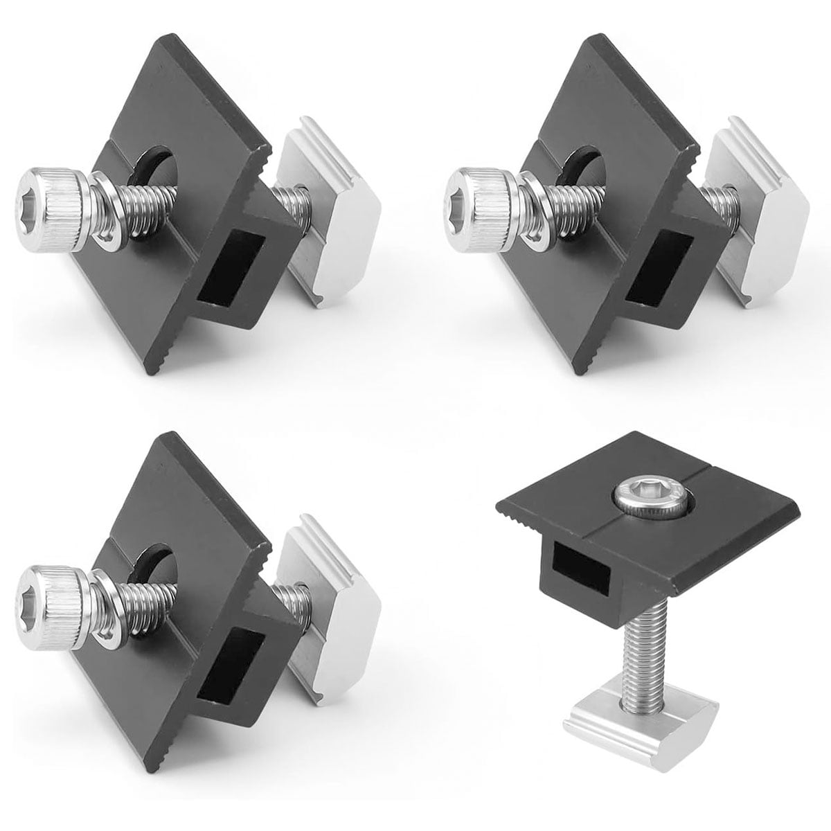 Solar Panel Mounting Clips Accessories, Aluminum Alloy Groove Strips ...