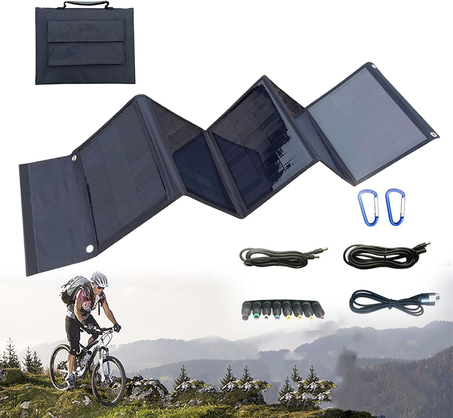 Solar Panel Portable, Solar Battery Chargers Charging Kits, 30W/40W/50W ...