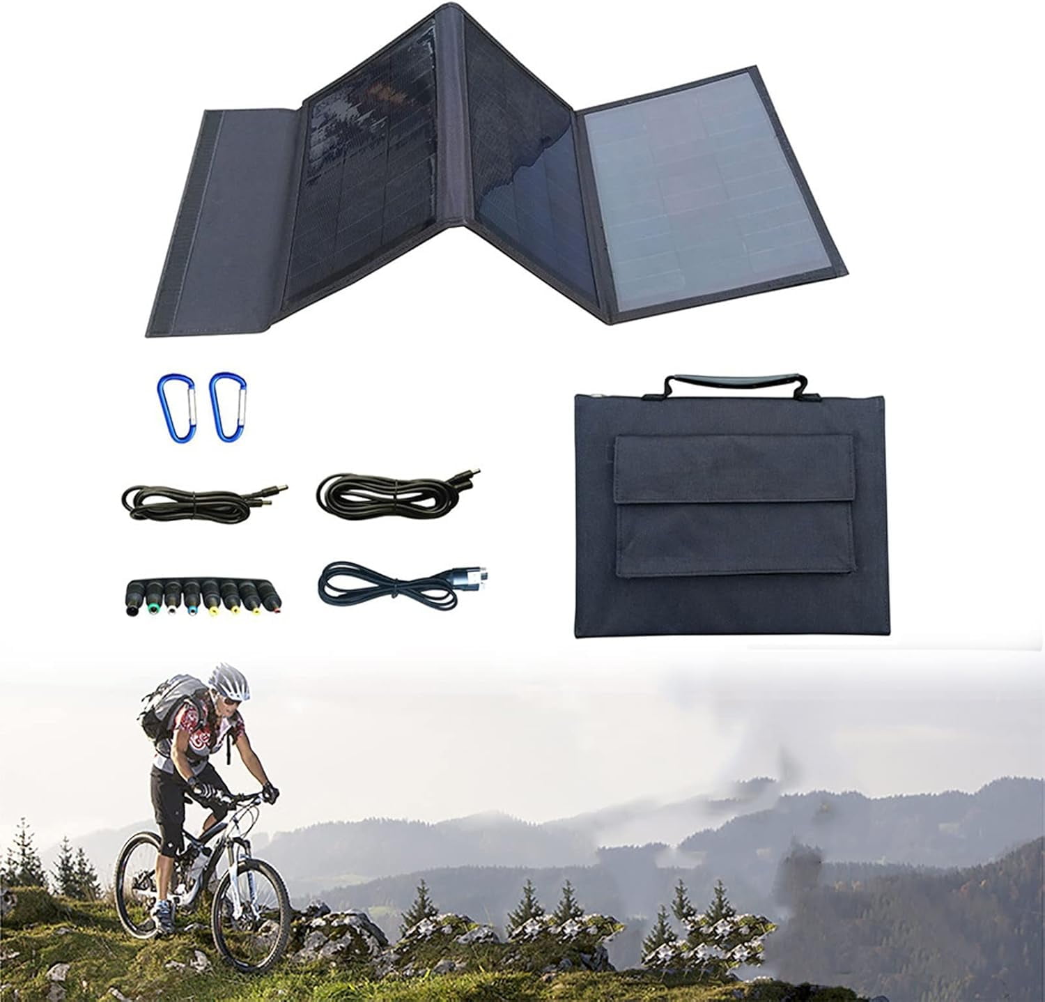 Solar Panel Portable, Solar Battery Chargers Charging Kits, 30W/40W/50W ...