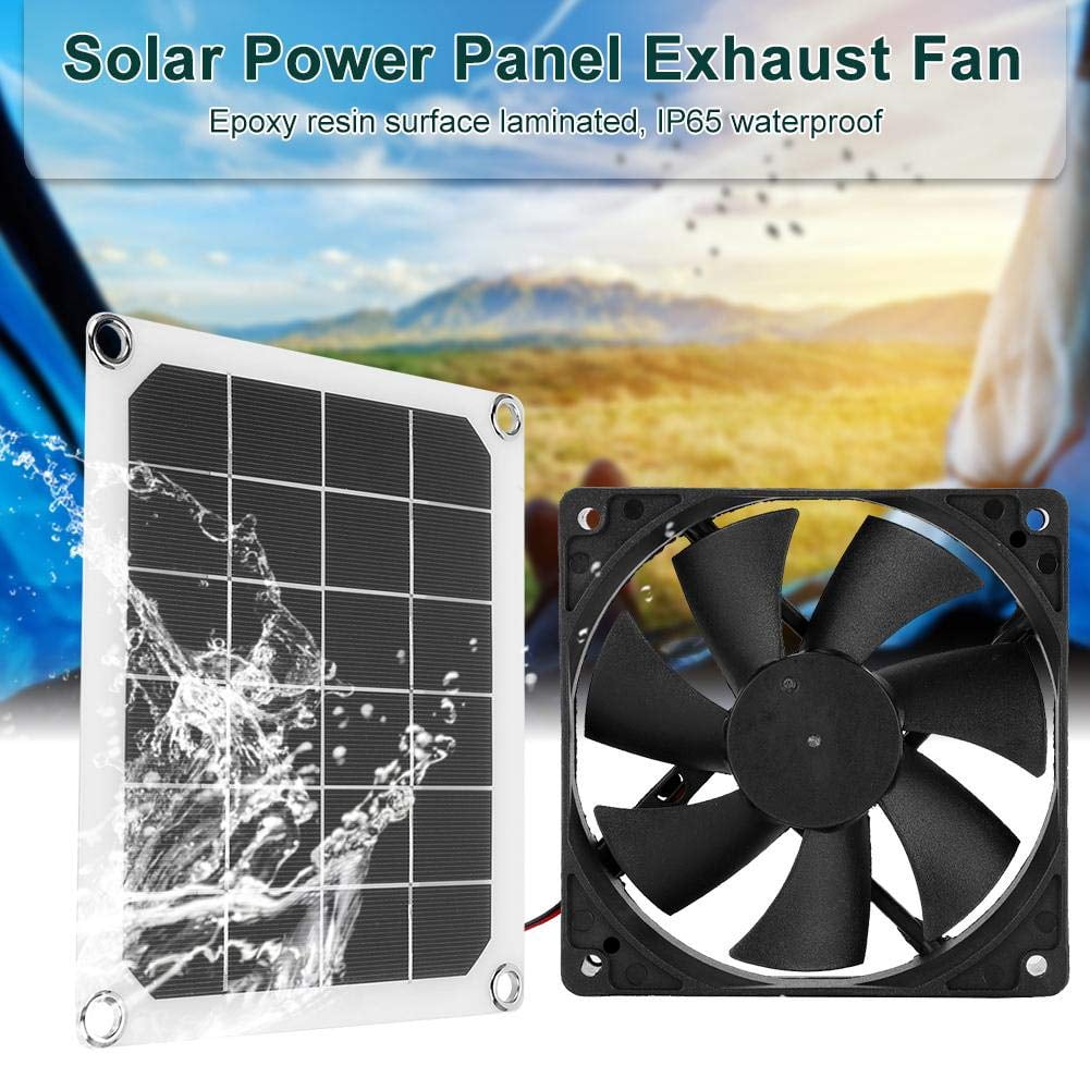 Solar Panel Powered Fan Kit for Outside, 10W Weatherproof with DC Fan ...