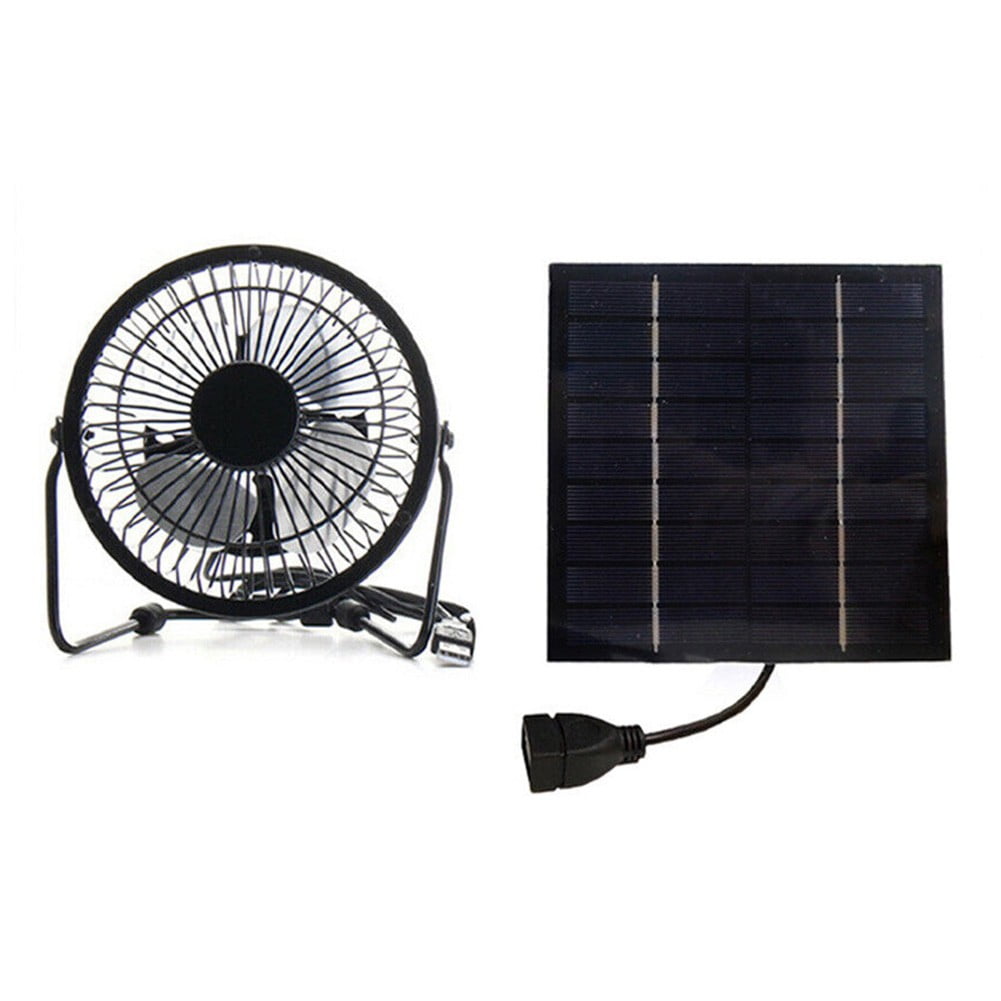 Solar Panel Powered Fan Portable USB Solar Fan Cooling Fan Home Office ...