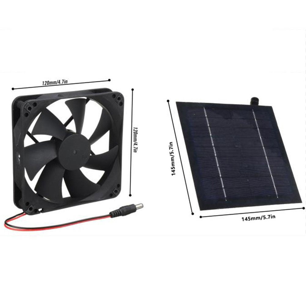 Solar Panel Powered Fan Ventilator Exhaust Fan Ip65 20W for Kennel ...