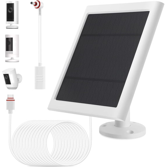Solar Panel for Ring Camera, 4W Solar Charger Compatible with Rings ...