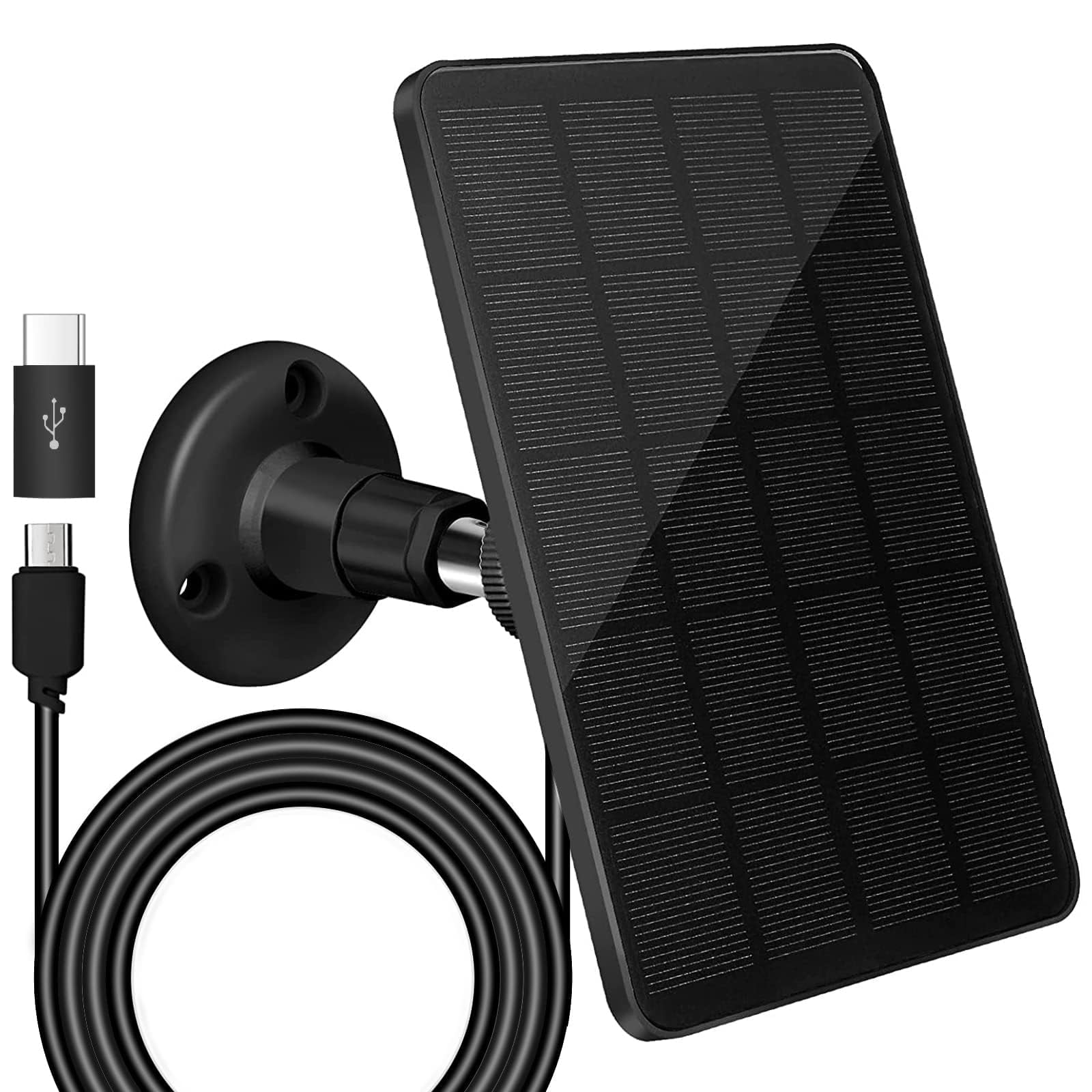 Solar Panel for Security Camera, 4W USB Solar Panel for DC 5V Outdoor ...