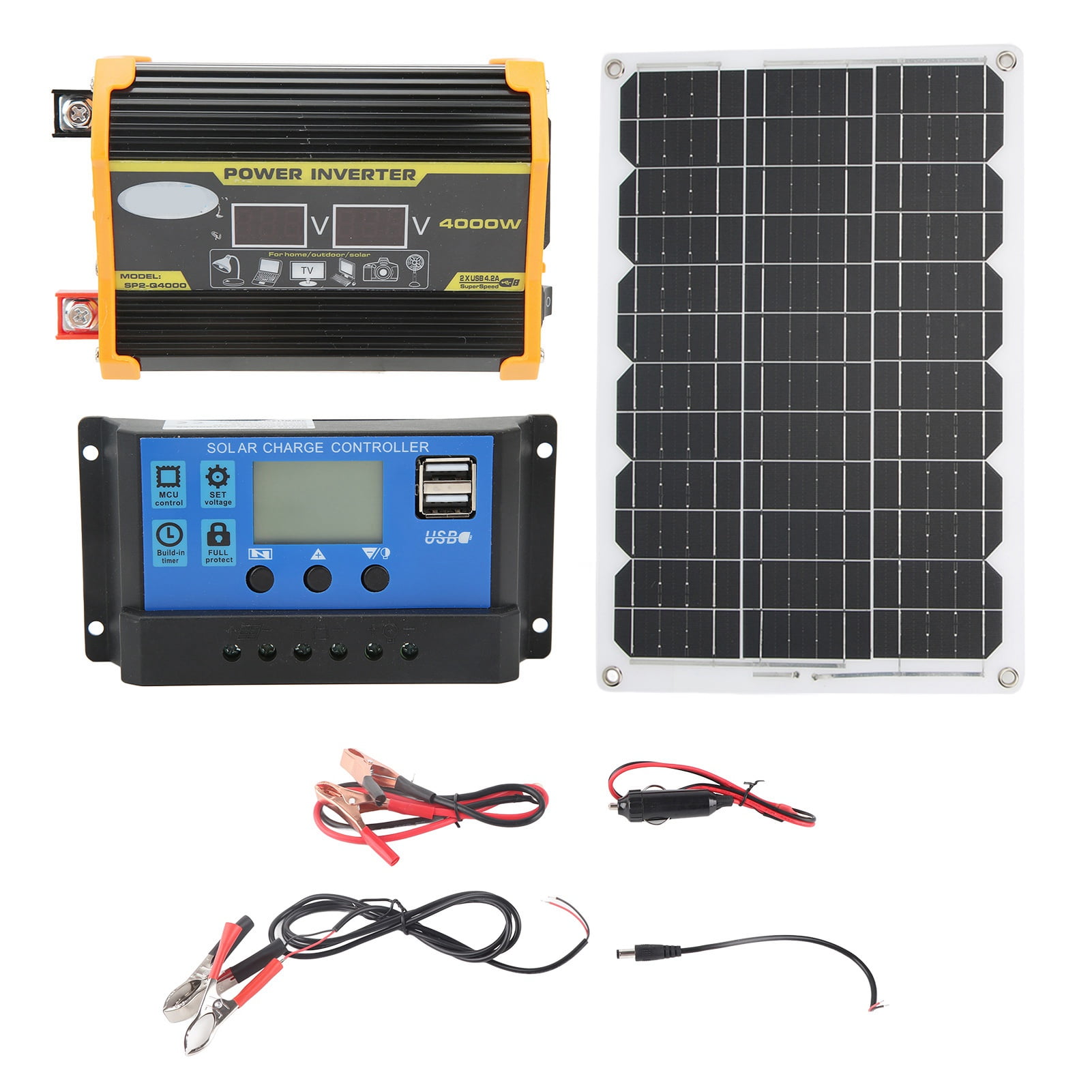 Solar Panel System Monocrystal 18W 18V Solar Panel 30A 12V 24V ...