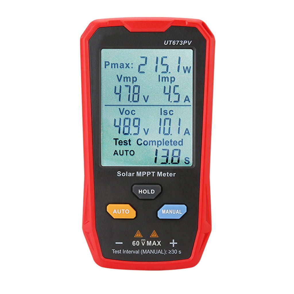 Solar Panel Tester LCD Screen 800W Photovoltaic Multimeter Solar MPPT ...