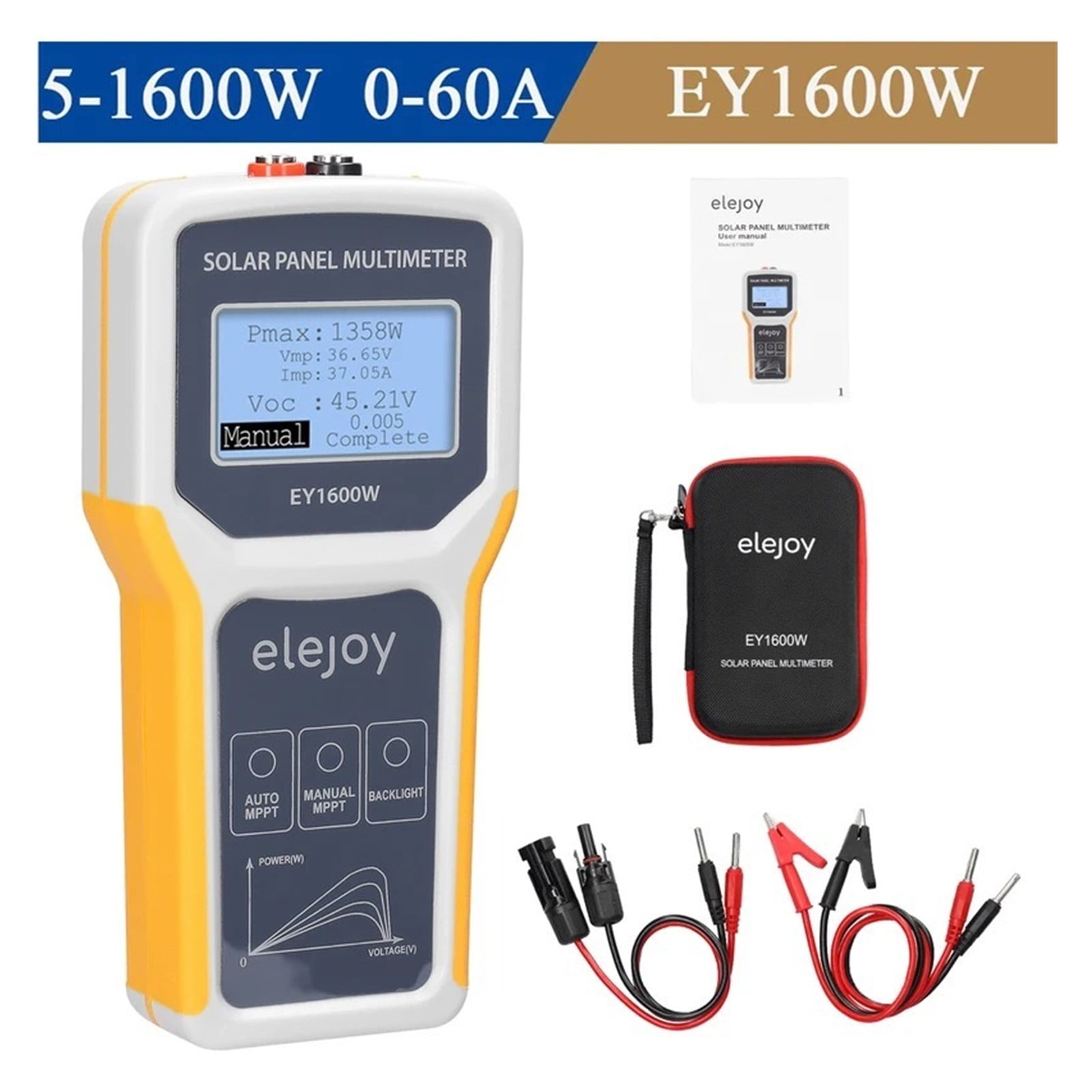 Solar Panel Tester Photoic Panel Multimeter MPPT Detection Ge Tool ...