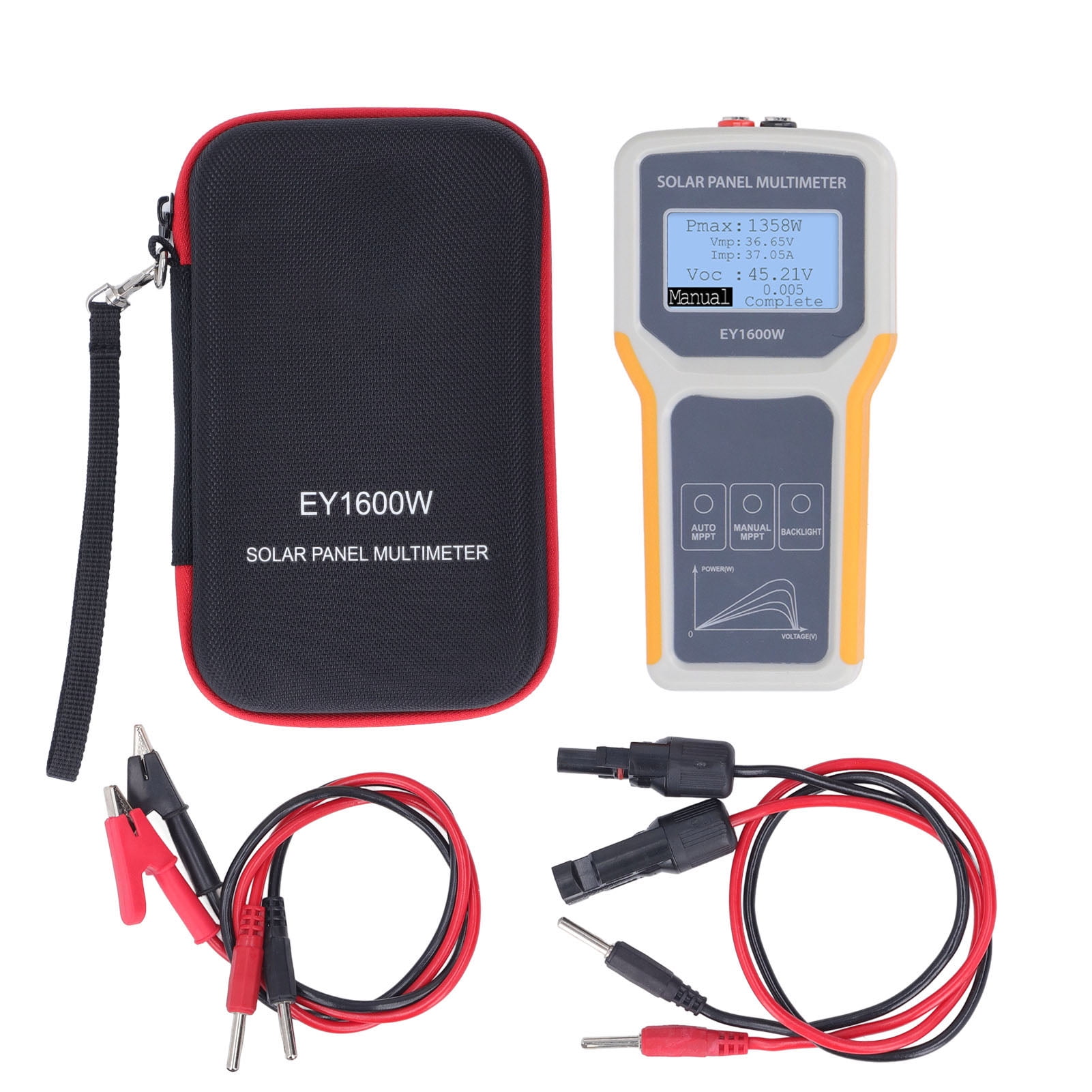 Solar Panel Tester, Photovoltaic Multimeter with Ultra Clear LCD 5 ...