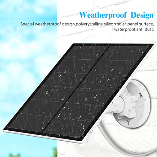 Solar Panel for Wireless Outdoor Security Camera, IP 66 Waterproof 5W ...