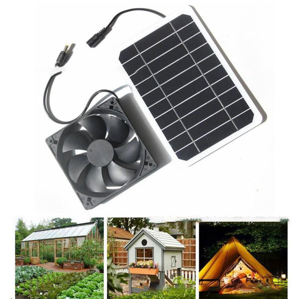Solar Panel With Exhaust Fan DC 6V 2W Solar Powered Fan Portable ...