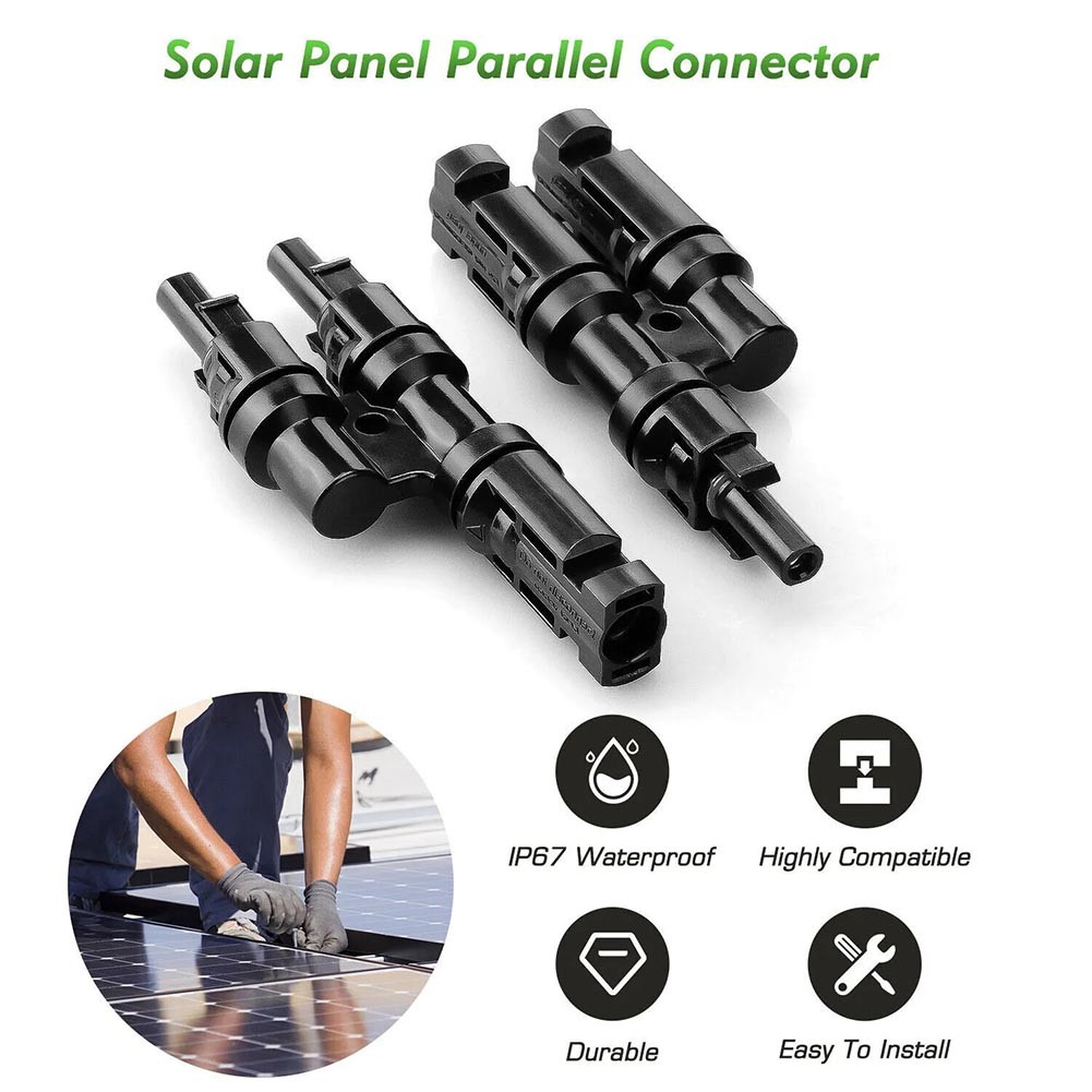 Solar Panel Y Branch Cable Connection Waterproof Adapter Connector ...