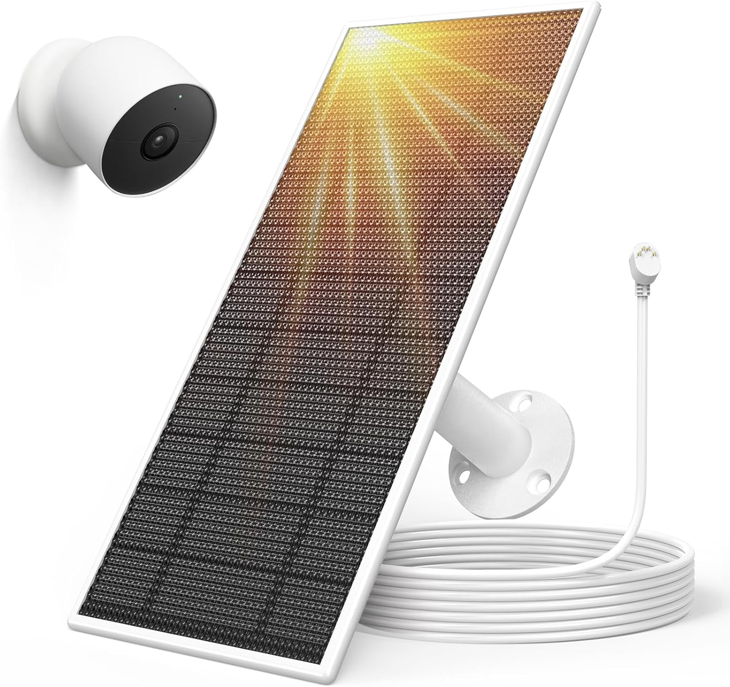 Solar Panel for Google Nest Cam Outdoor or Indoor, Battery - 4W Solar ...