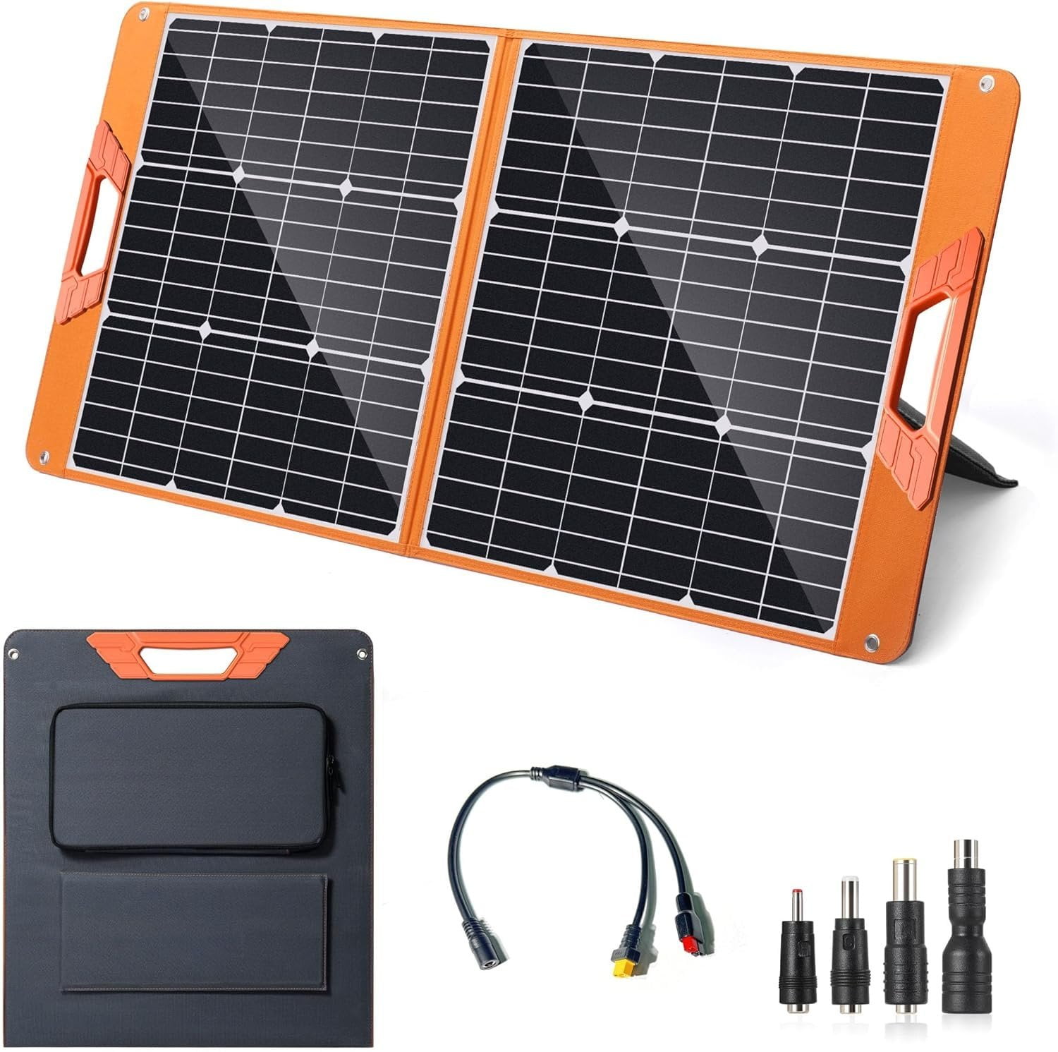 Solar Panels 100Watt Portable 24% 18V Foldable Solar with Outputs for ...
