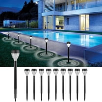 DAYBETTER 12Pack Solar Ground Lights Outdoor,8 LED Solar Disk Light ...