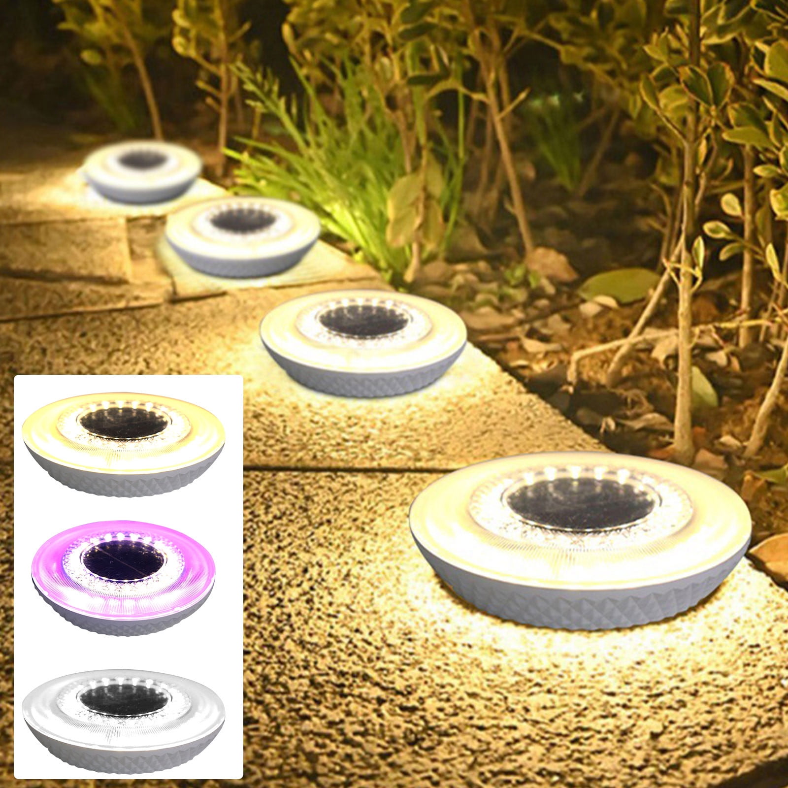 Solar Pathway Lights, LED Ground Lights, Weatherproof, Stainless Steel ...