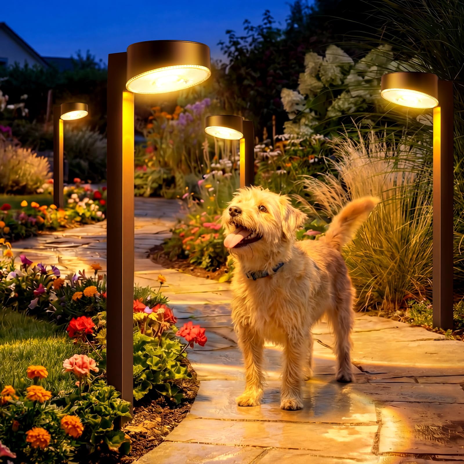 Solar Pathway Lights Outdoor, Brighter LED Solar Lights Outdoor ...