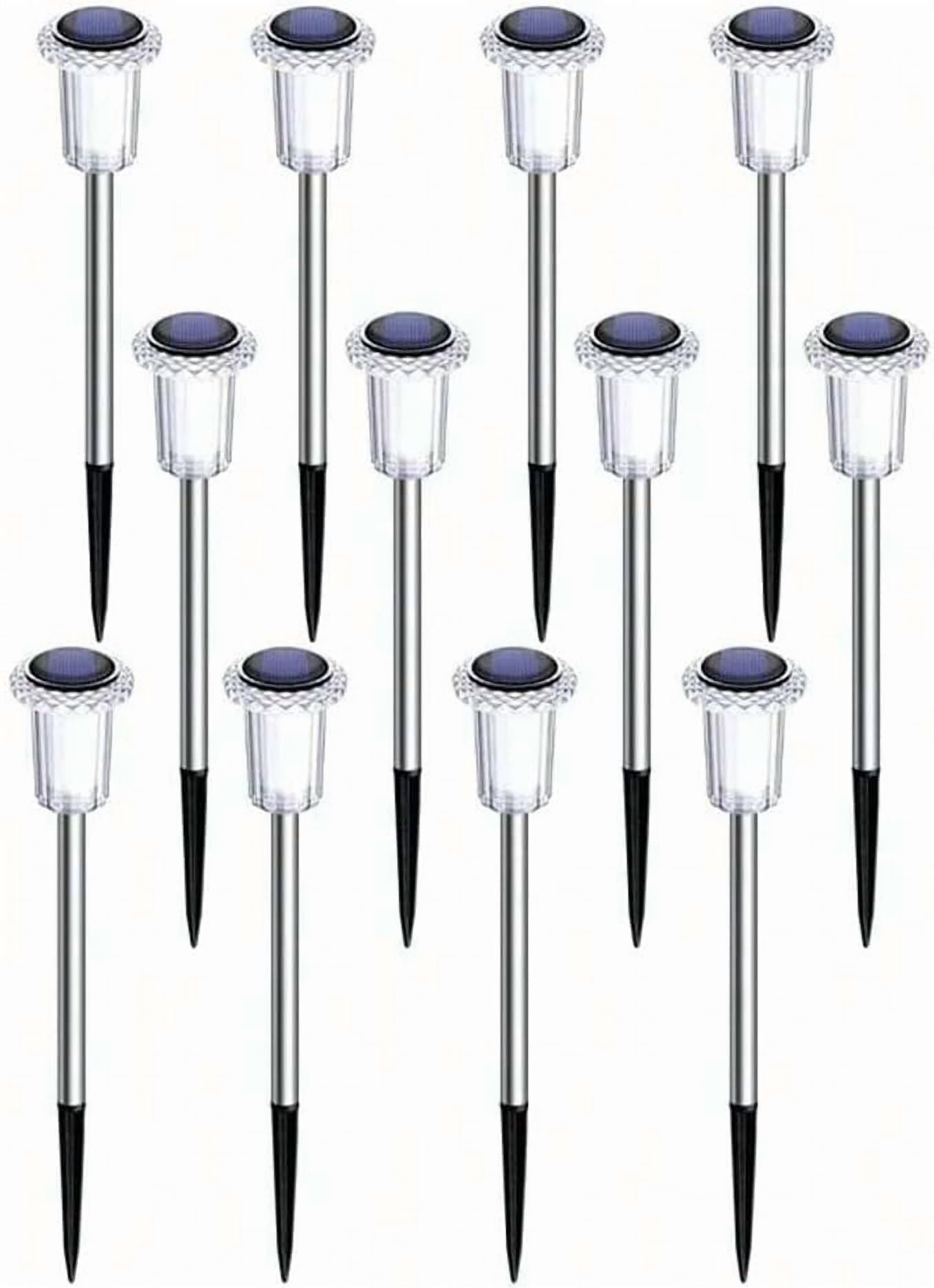 Solar Pathway Lights Outdoor – Waterproof Warm White LED Landscape ...