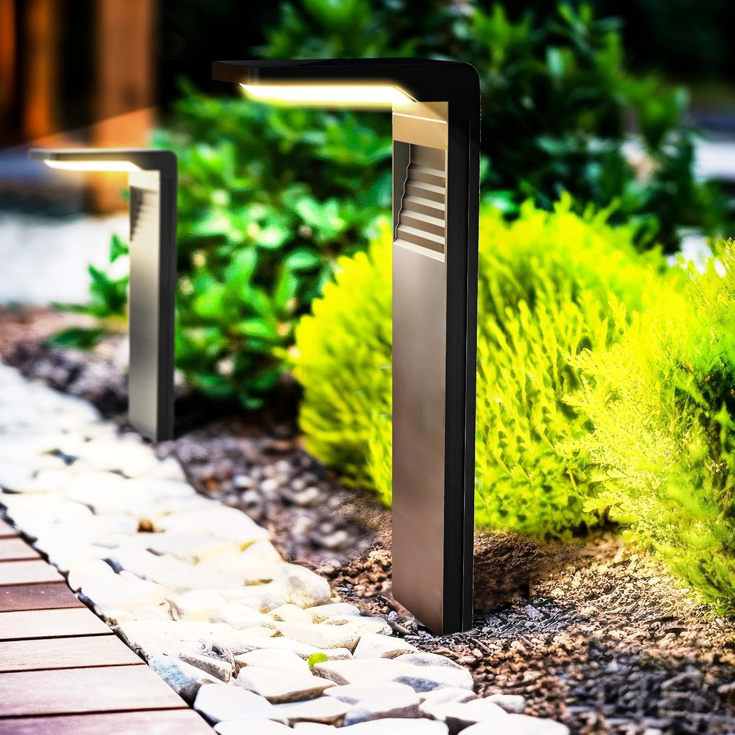 Solar Pathway Lights Waterproof, Super Bright Solar Lights 6 Pack, LED ...