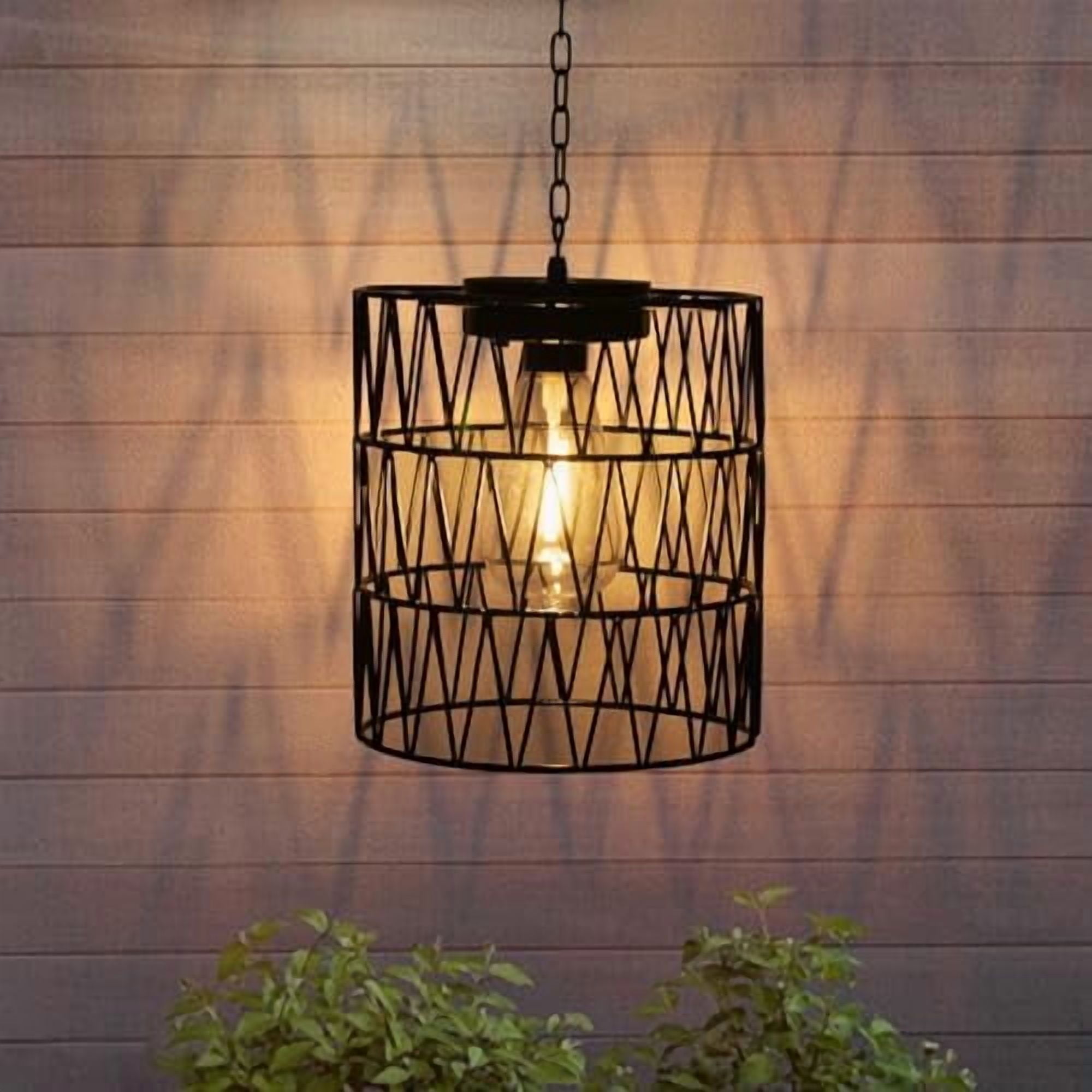 Solar Pendant Light,Outdoor Solar Powered Chandelier Hanging Lantern ...