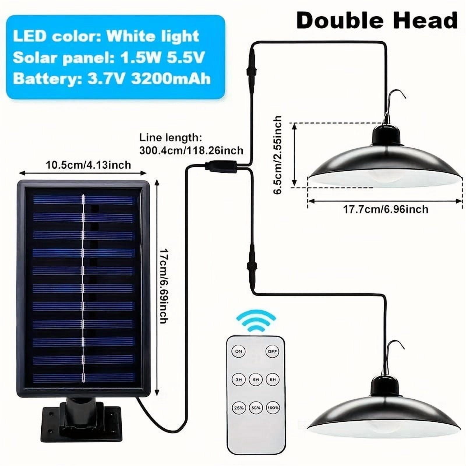 Solar Pendant Light, Rechargeable Indoor Outdoor Solar Powered LED ...