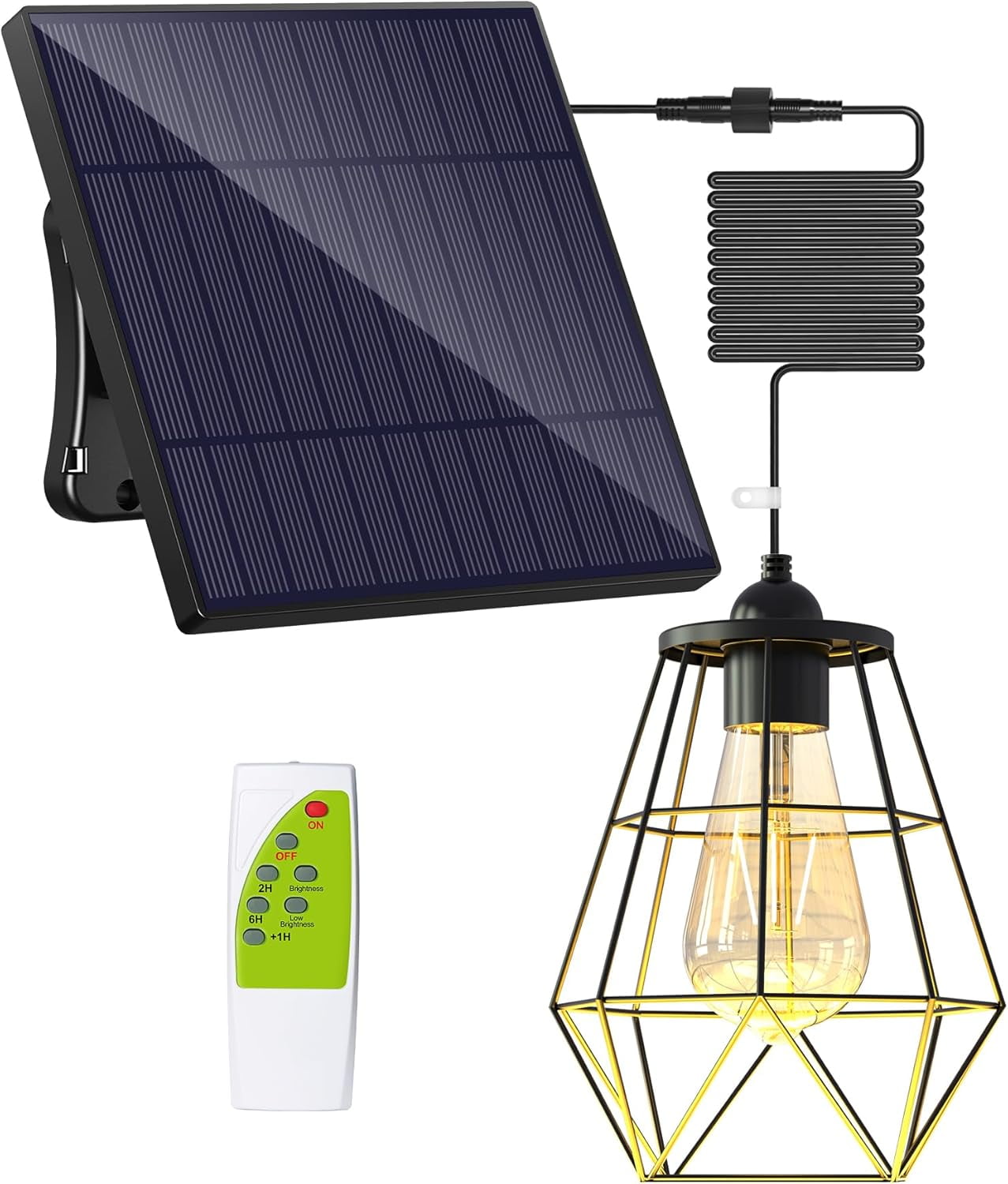 Solar Pendant Lights with Remote Control, Solar Powered Shed Light ...