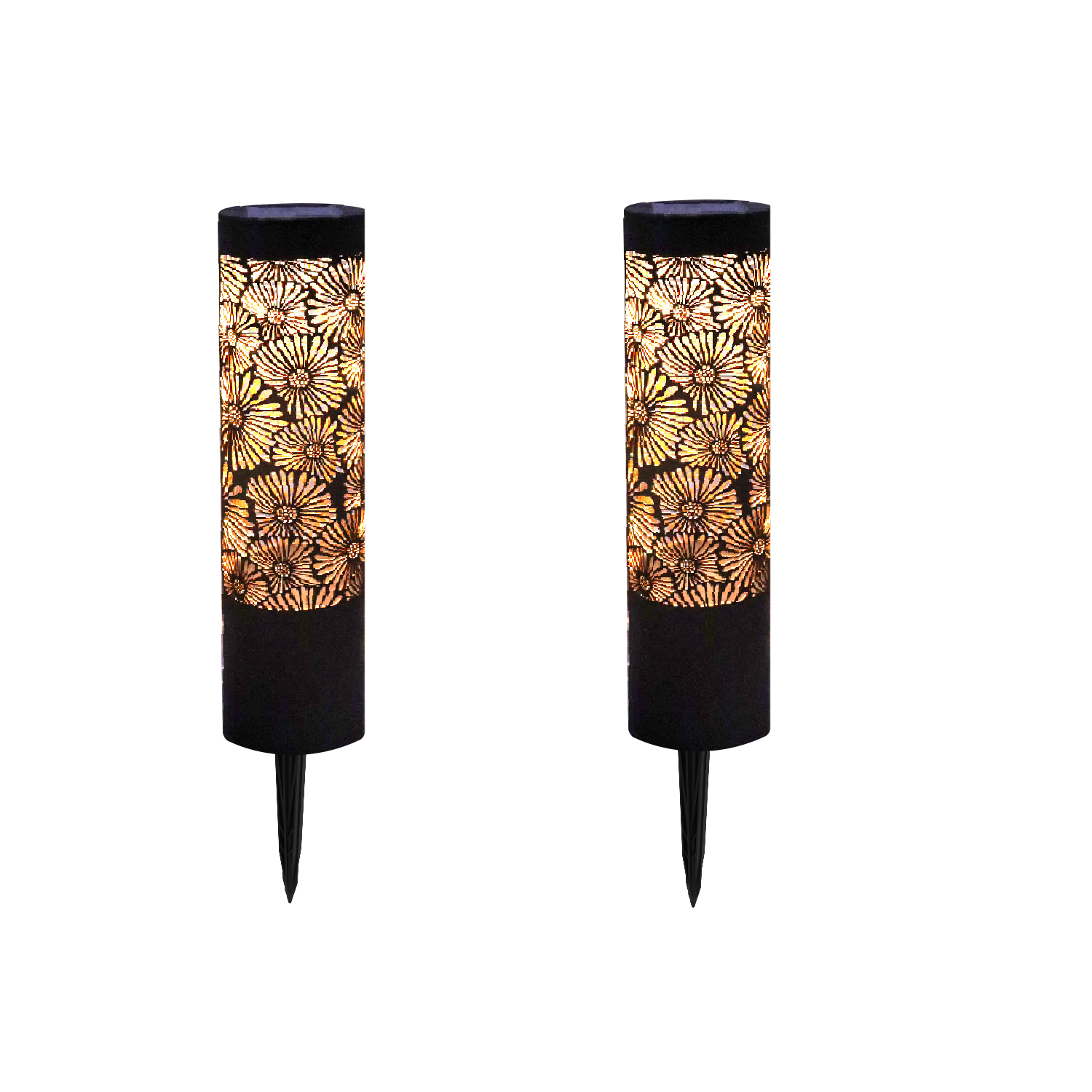 Solar Peony Metal Pathlight - Walmart.com