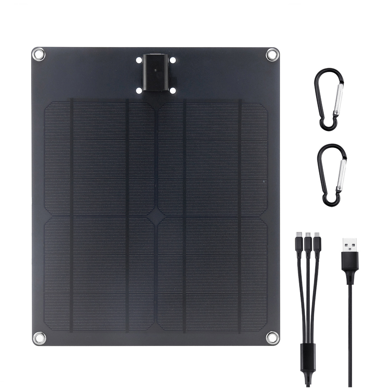 Solar Phone Charger, 15W Solar Powered Charger 5V 2 5A Max, with Solar ...